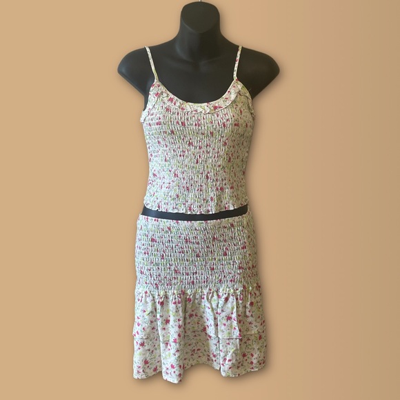 wild fable | Other | Wild Fable Set Crop Top Tank Skirt Outfit White ...